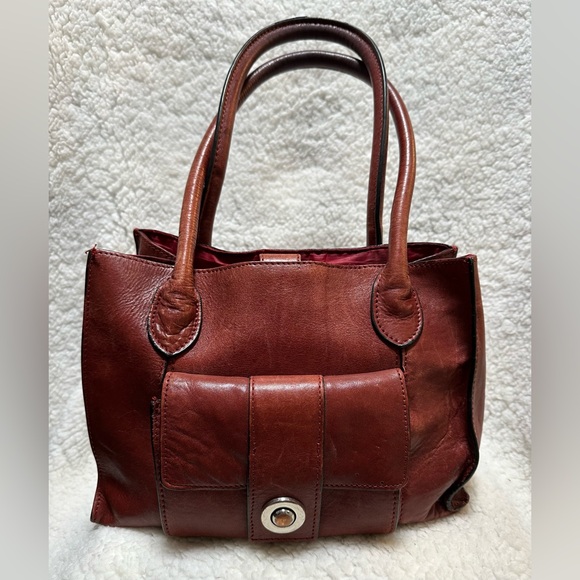 Wilsons Leather | Bags | Wilsons Leather Roma Leather Push Lock Tote ...